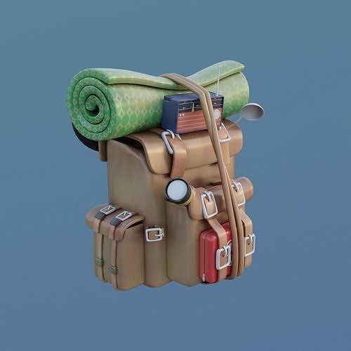 Explorer Backpack 3D Assets - Props 3D model | CGTrader