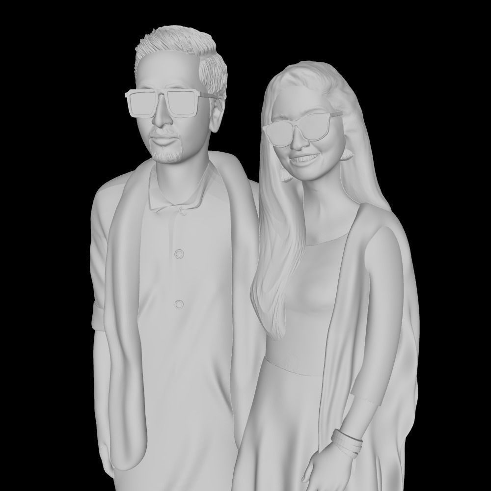 CUTE COUPLE - MEHENDI COUPLE - WEDDING COUPLE- HUMAN - PEOPLE 3D model ...