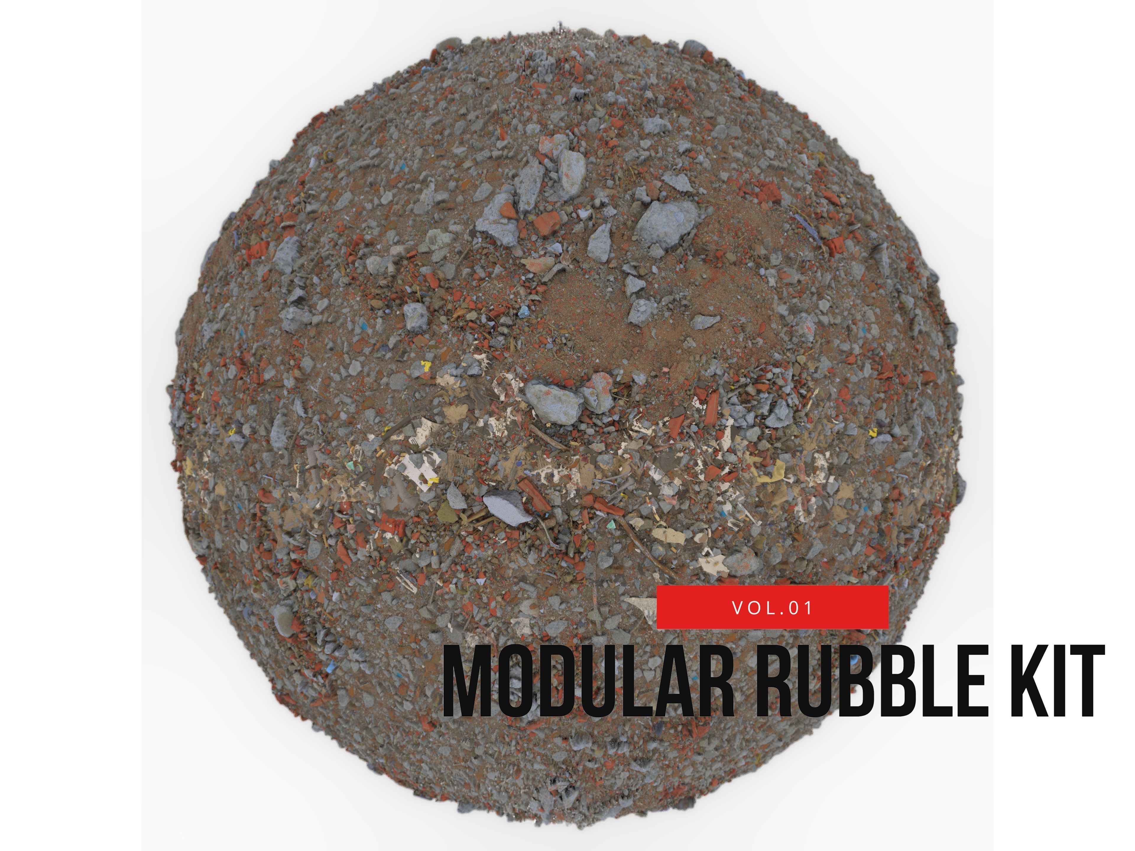 3D model Modular Rubble Kit Vol01 VR / AR / low-poly | CGTrader