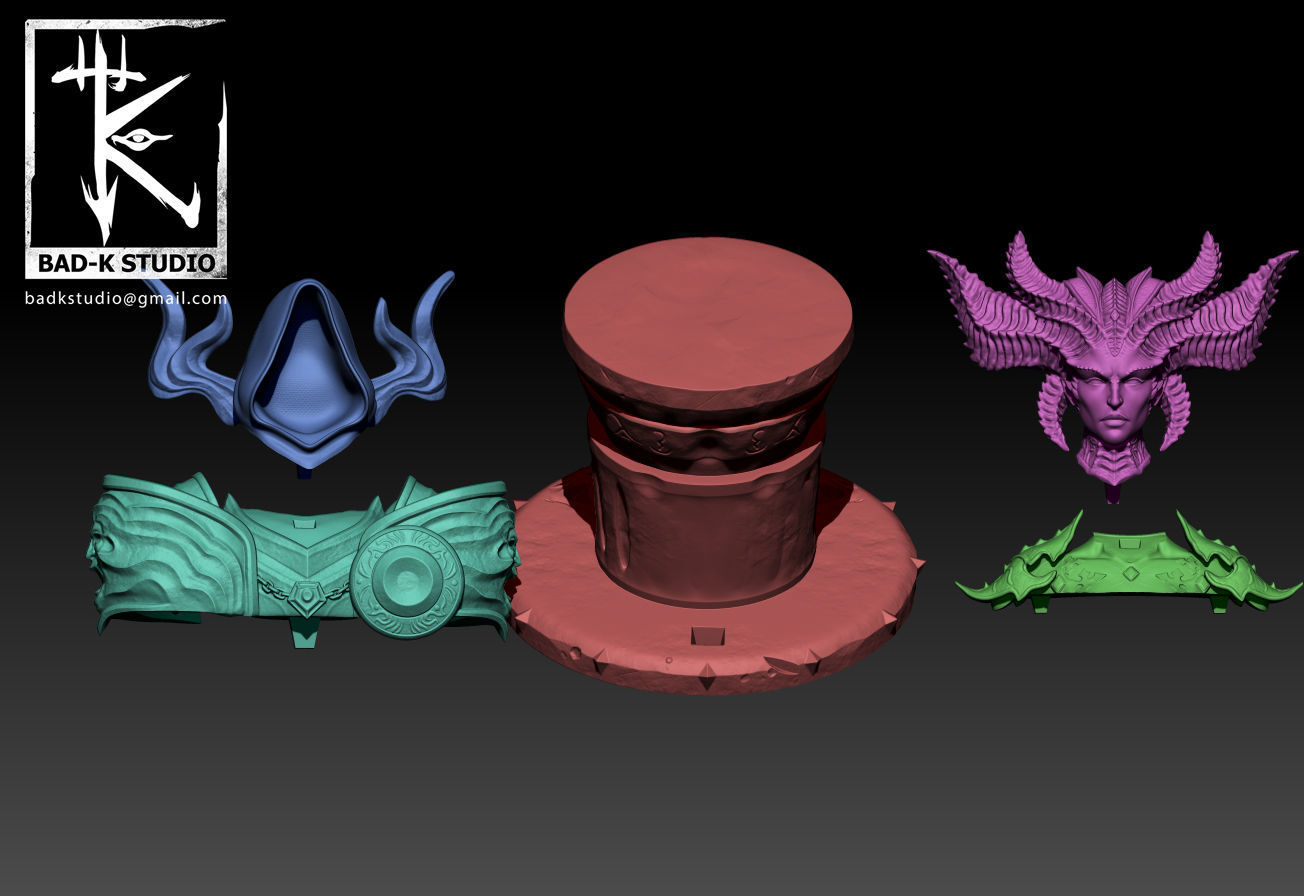 Diablo Lilith and Inarius 3D printing model 3D model 3D printable ...