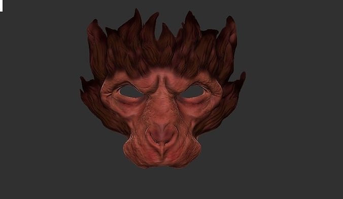 Sun Wukong mask 3D model 3D printable | CGTrader