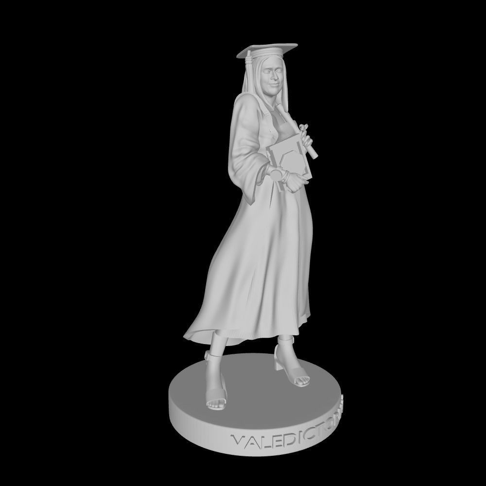 GRADUATION GIRL 1 -GRADUATE-CONVOCATION-VALEDICTORIAN-GRADUATION 3D ...