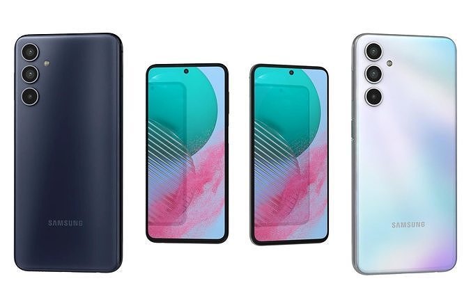 Samsung Galaxy M54 Dark Blue And Silver 3D model | CGTrader