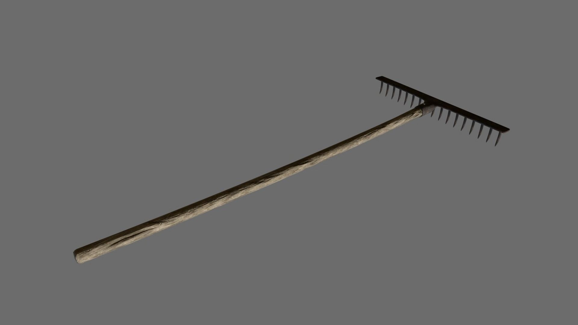 3D Old Metal Rake 3D model | CGTrader