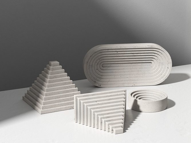 Geometric Tabletop Accessories 3D model | CGTrader