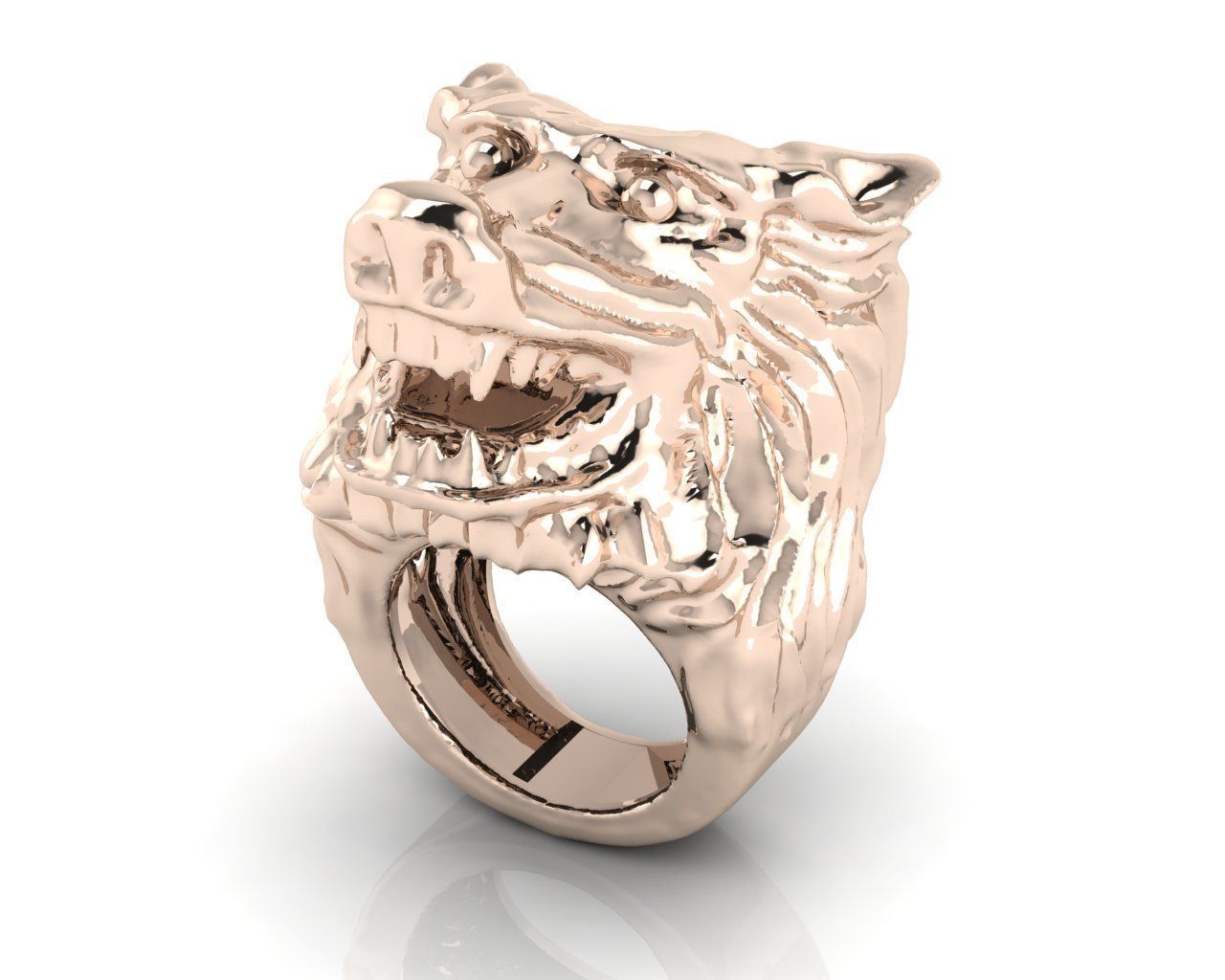 Wolf Ring 3D model 3D printable | CGTrader