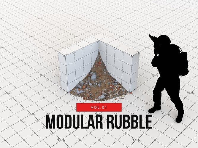 Modular Rubble Vol01 FREE free VR / AR / low-poly 3D model | CGTrader