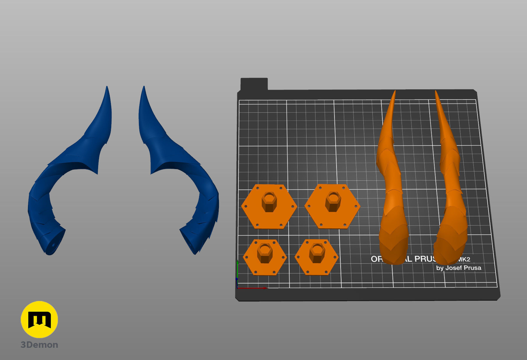 Bubis Horns - Virtual Youtuber 3D model 3D printable | CGTrader