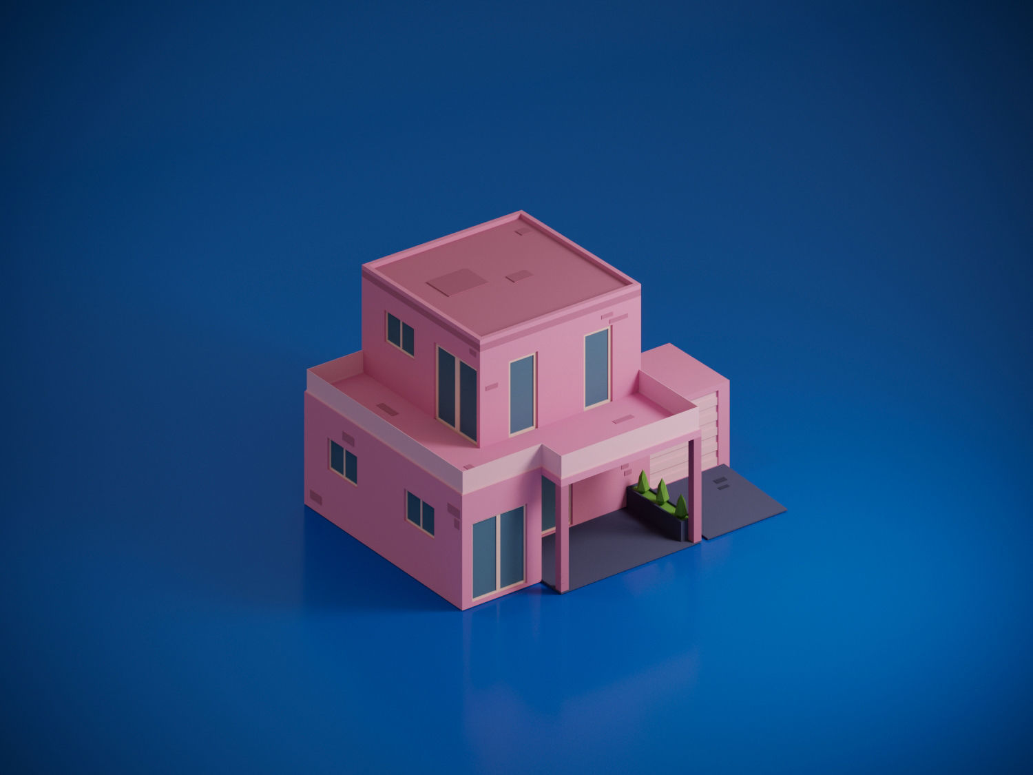 3D model Cartoon Houses Low- Poly VR / AR / low-poly | CGTrader