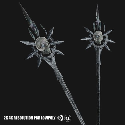 3D model Necromancer Staff 01 VR / AR / low-poly | CGTrader