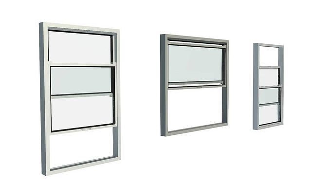 Double Hung Vertical Slide Window 3D model | CGTrader