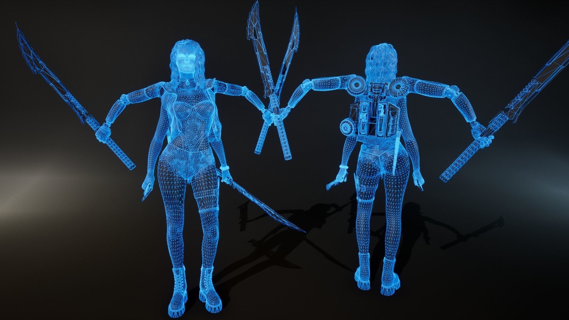 3D model Cyber Girl Lia - Game Ready VR / AR / low-poly | CGTrader