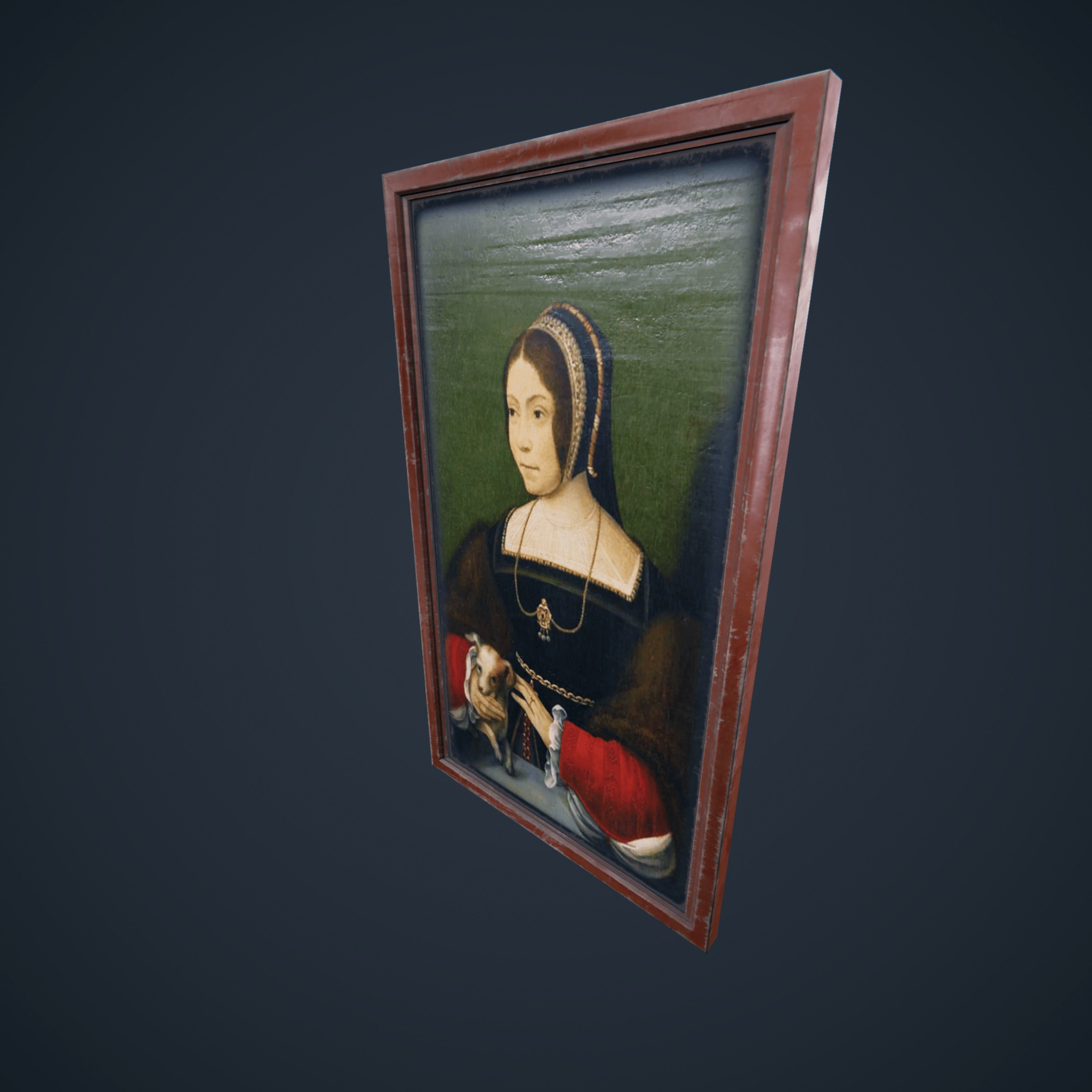 3D model Old paints frame Wood HDRP Antique VR / AR / low-poly | CGTrader
