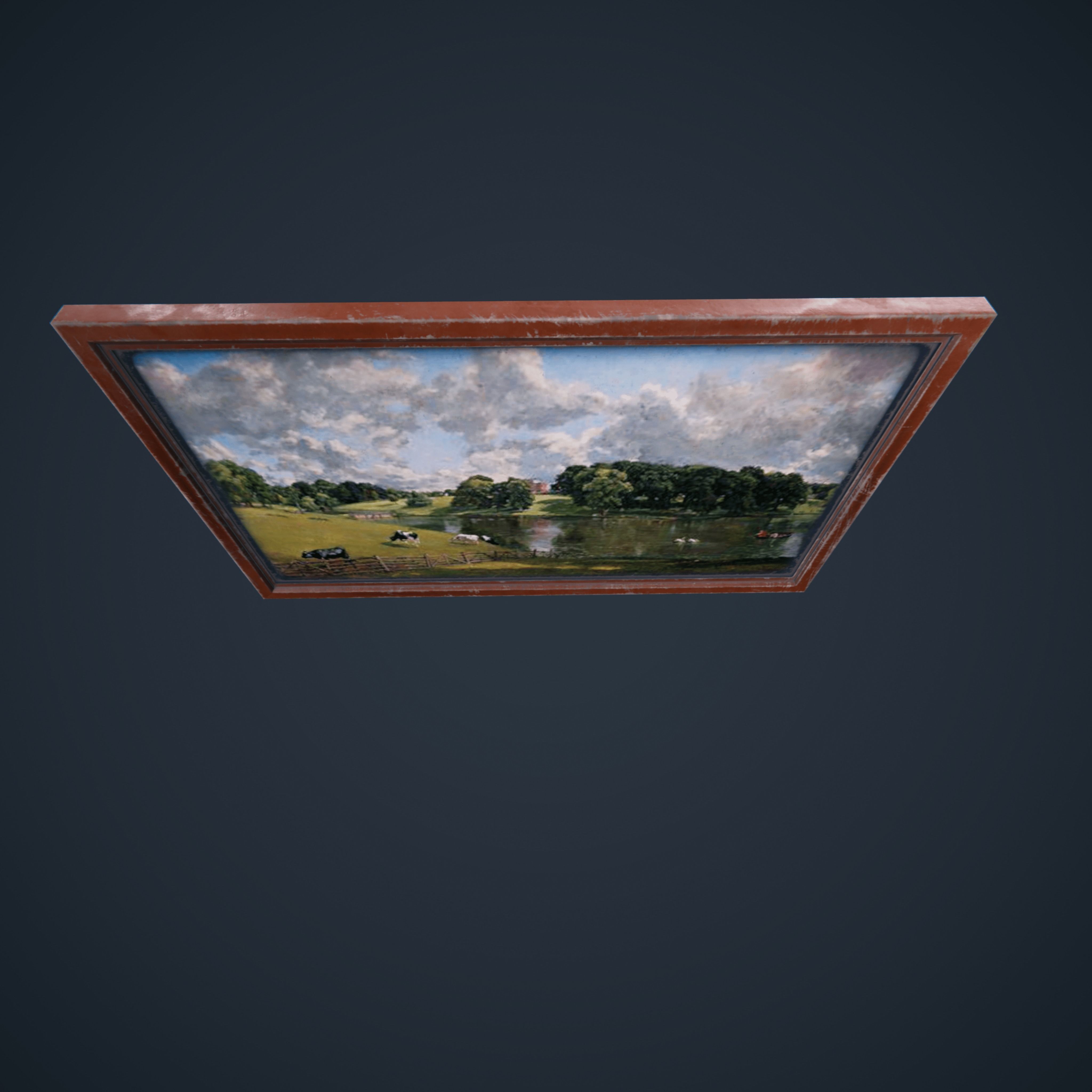 3D model Old paints frame Wood HDRP Antique VR / AR / low-poly | CGTrader