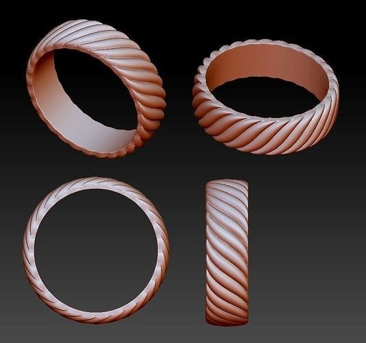 Simple rope ring 3D model 3D printable | CGTrader