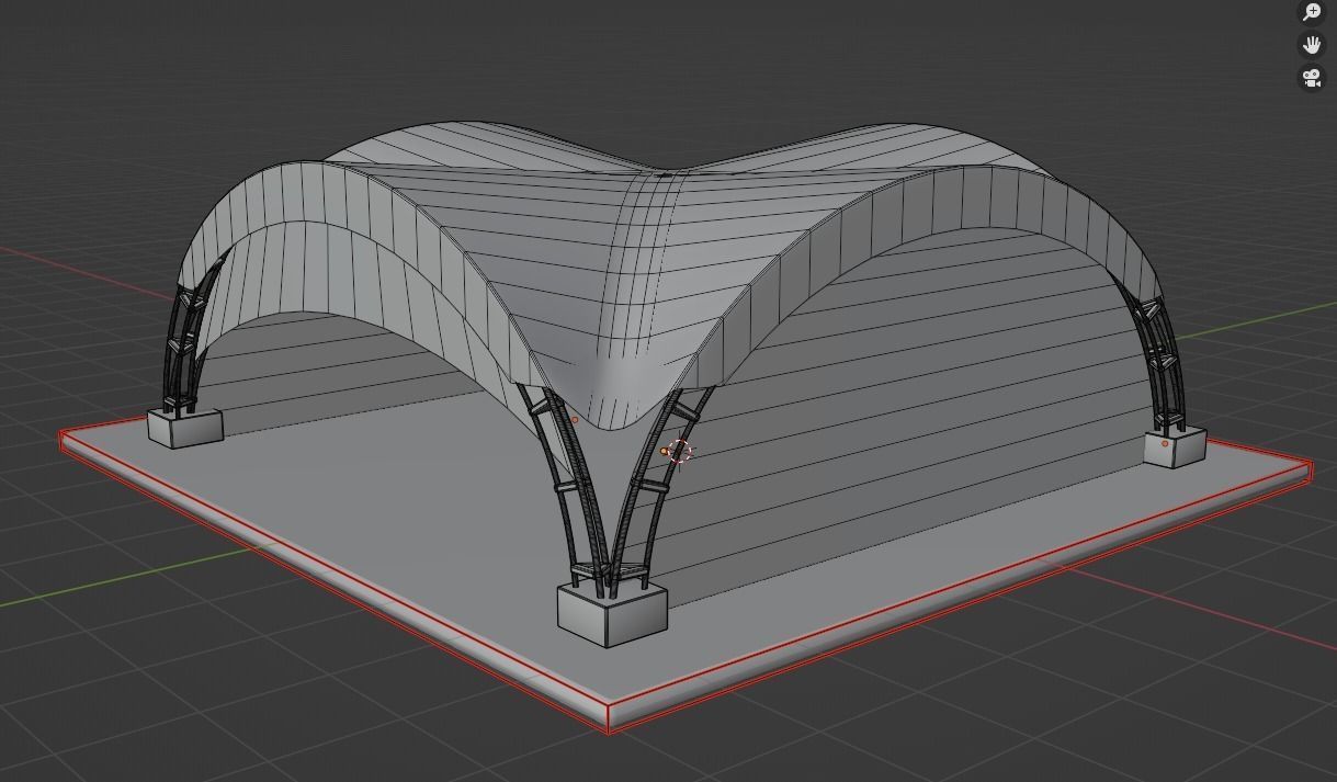 ARCH TENT 8X8 3D model | CGTrader