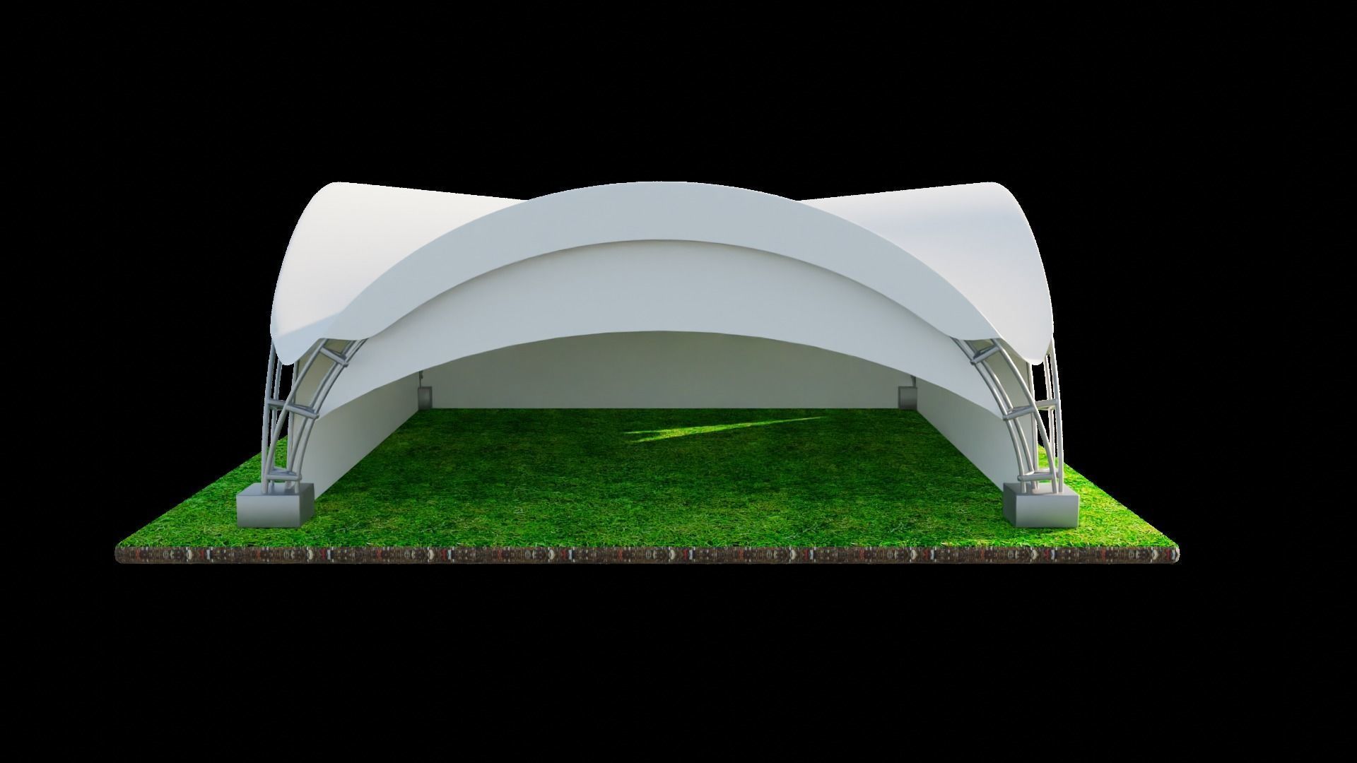 ARCH TENT 8X8 3D model | CGTrader