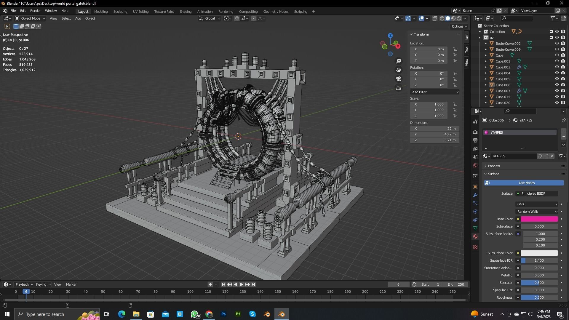 World portal 3D model | CGTrader