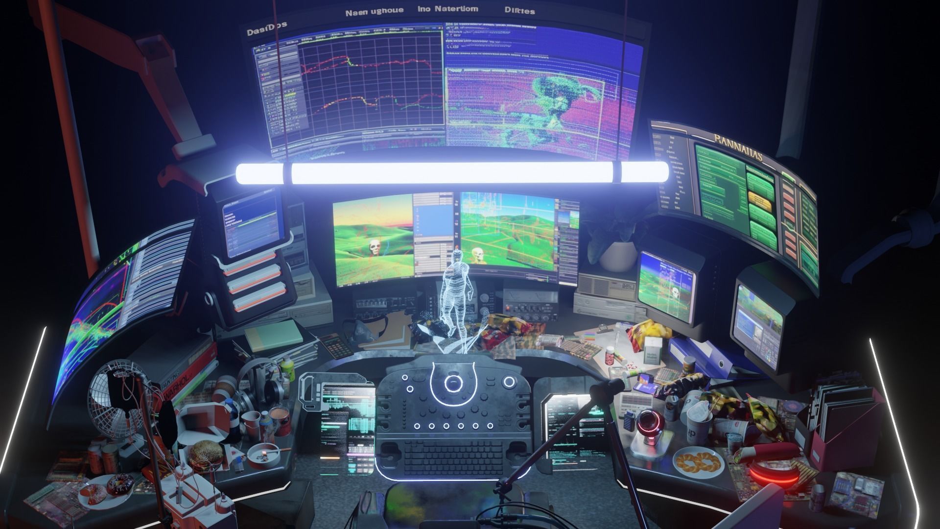 Cyberpunk Hacker Room 3D model | CGTrader