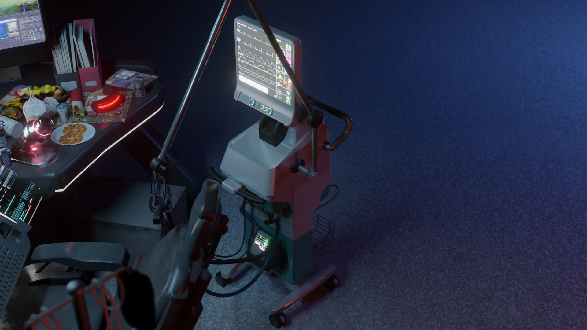 Cyberpunk Hacker Room 3D model | CGTrader