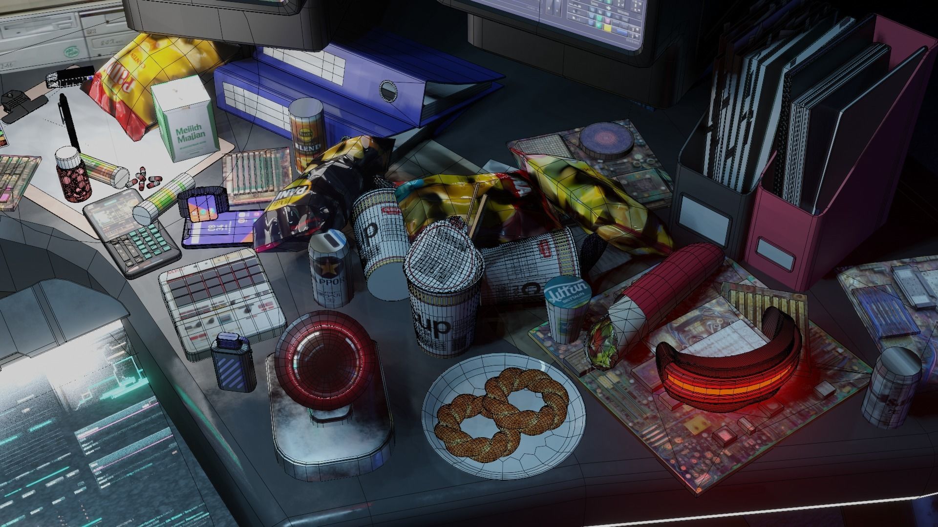 Cyberpunk Hacker Room 3D model | CGTrader