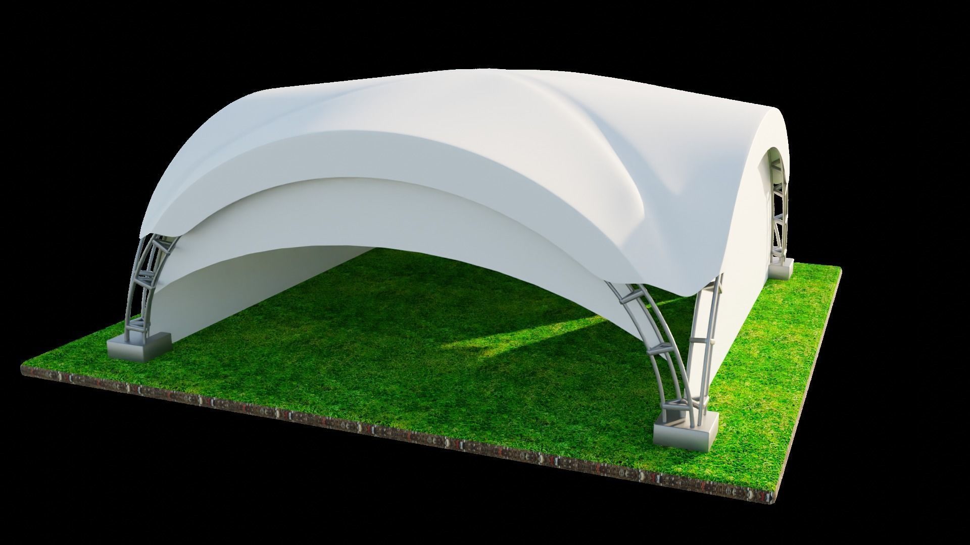 ARCH TENT DUNE 8X8 3D model | CGTrader