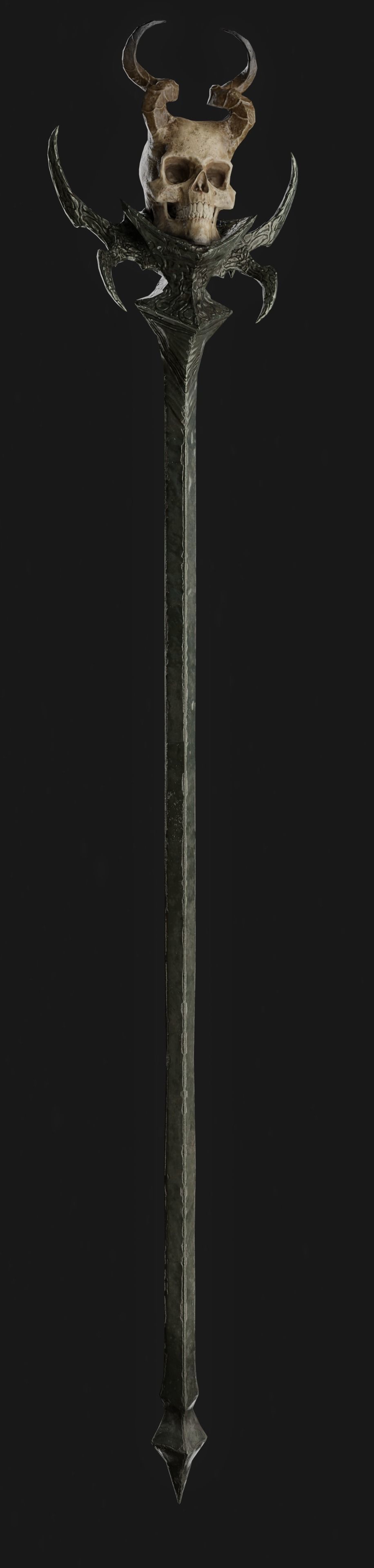 3D model Necromancer Staff 02 VR / AR / low-poly | CGTrader