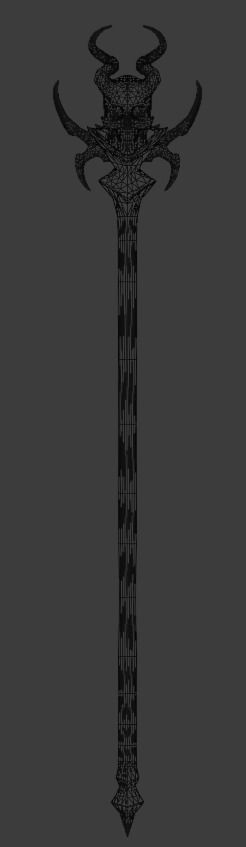 3D model Necromancer Staff 02 VR / AR / low-poly | CGTrader