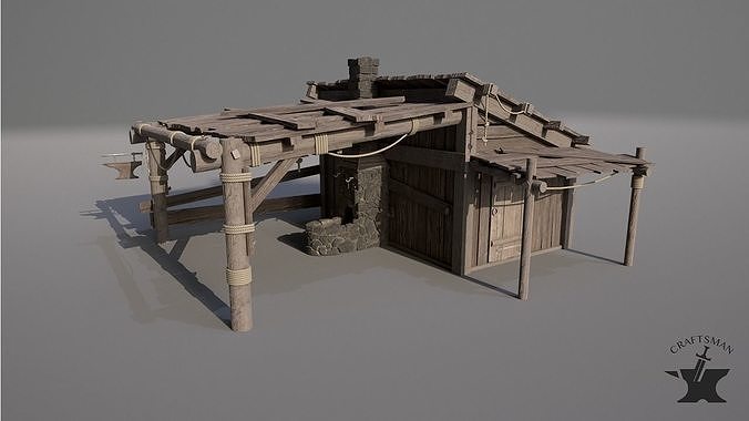 3D model Realistic Forge Building VR / AR / low-poly | CGTrader