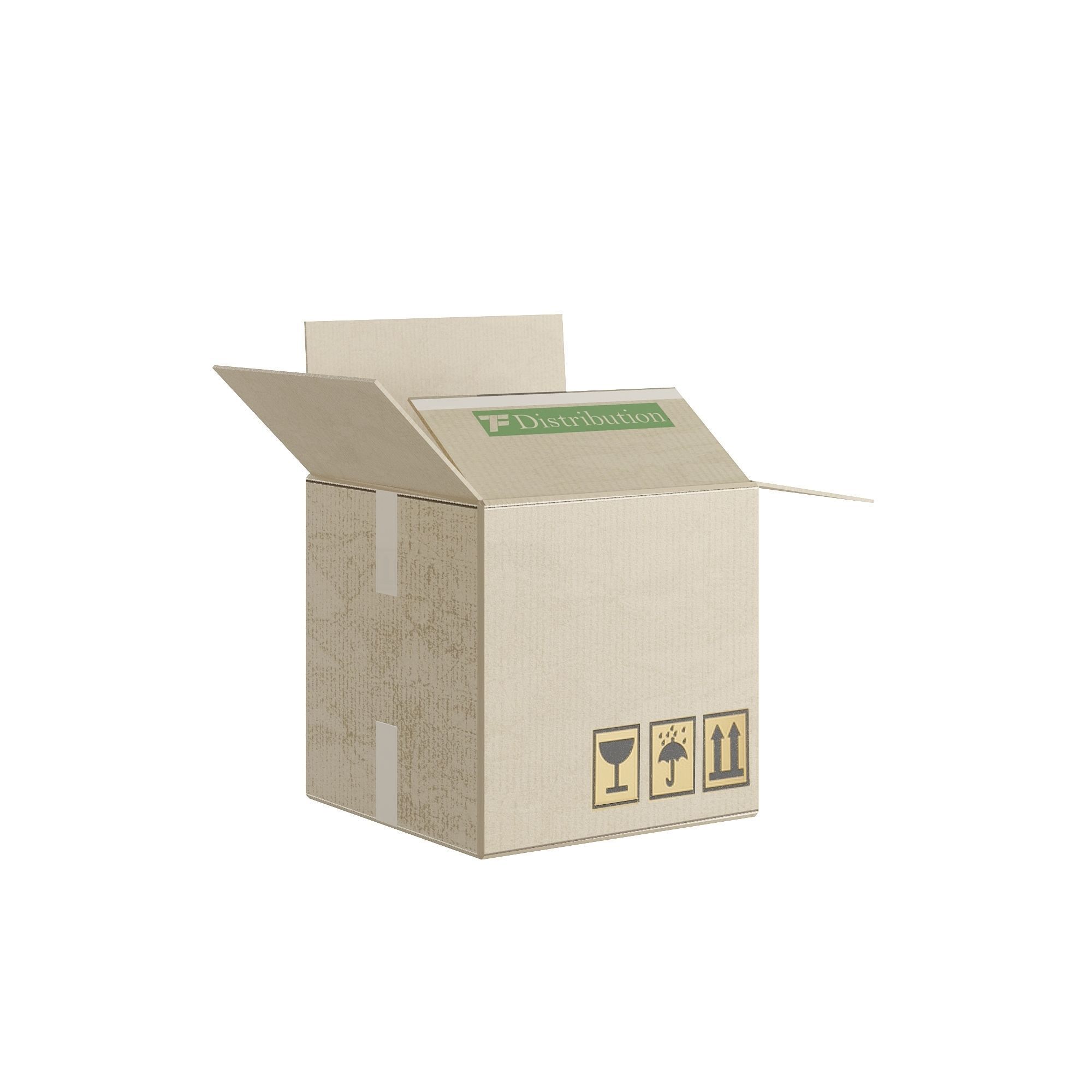 3D model carton box set VR / AR / low-poly | CGTrader