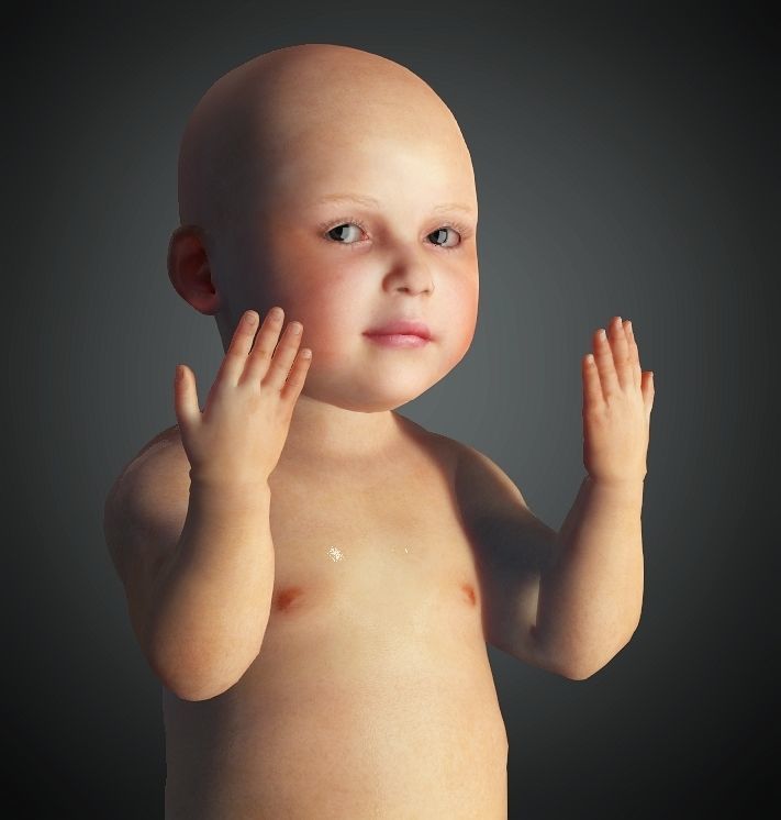 3D model Baby Realistic Male Character VR / AR / low-poly | CGTrader