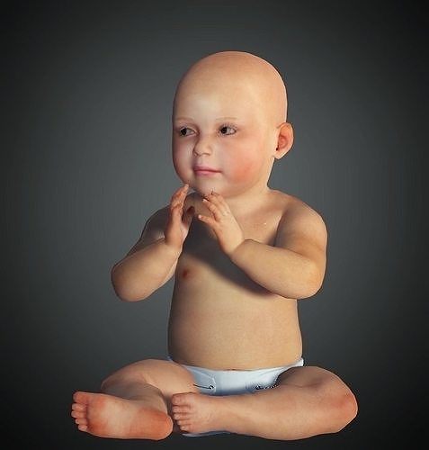 3D model Baby Realistic Male Character VR / AR / low-poly | CGTrader