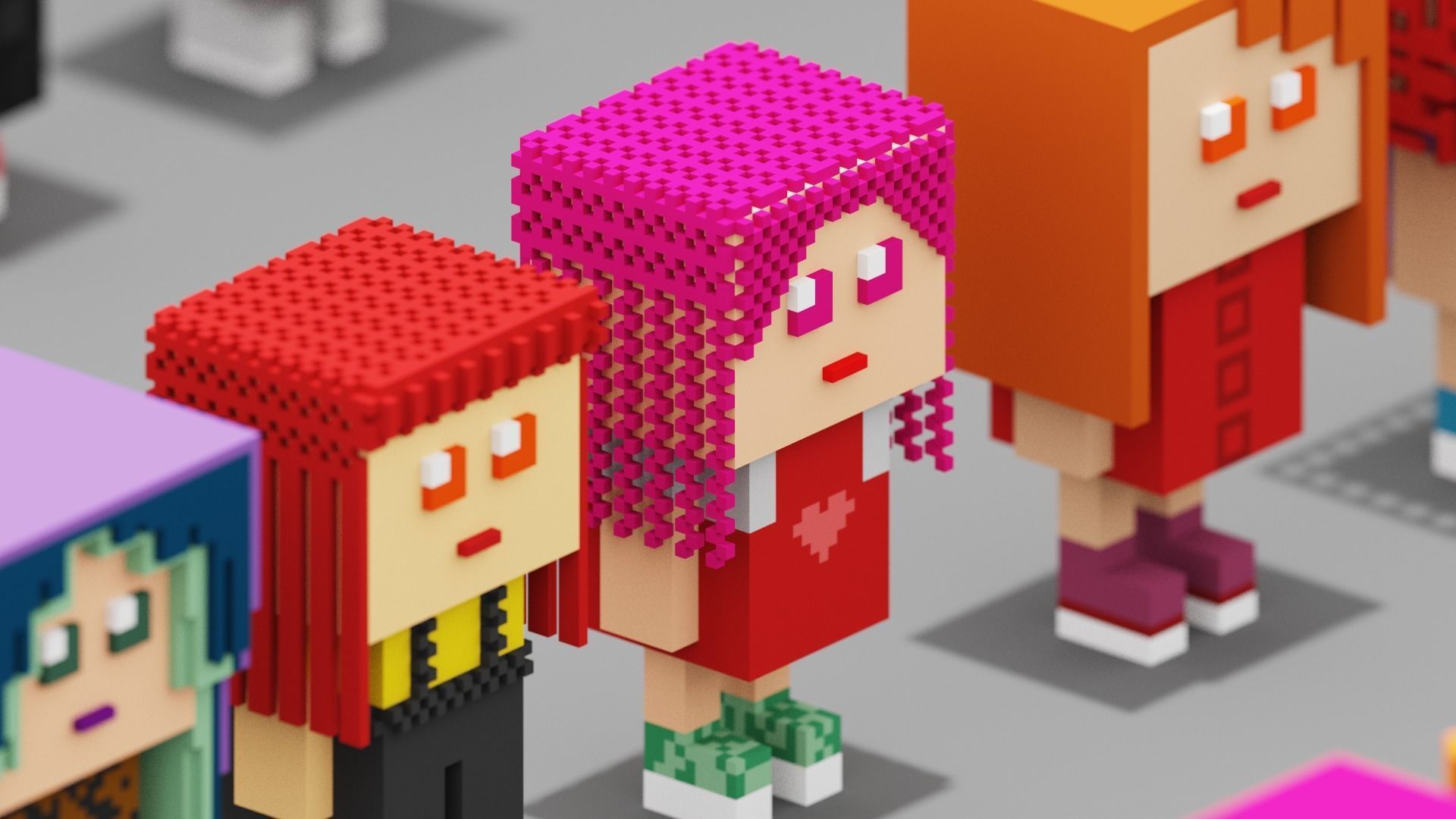 3D model 100 Unique Character VR / AR / low-poly | CGTrader