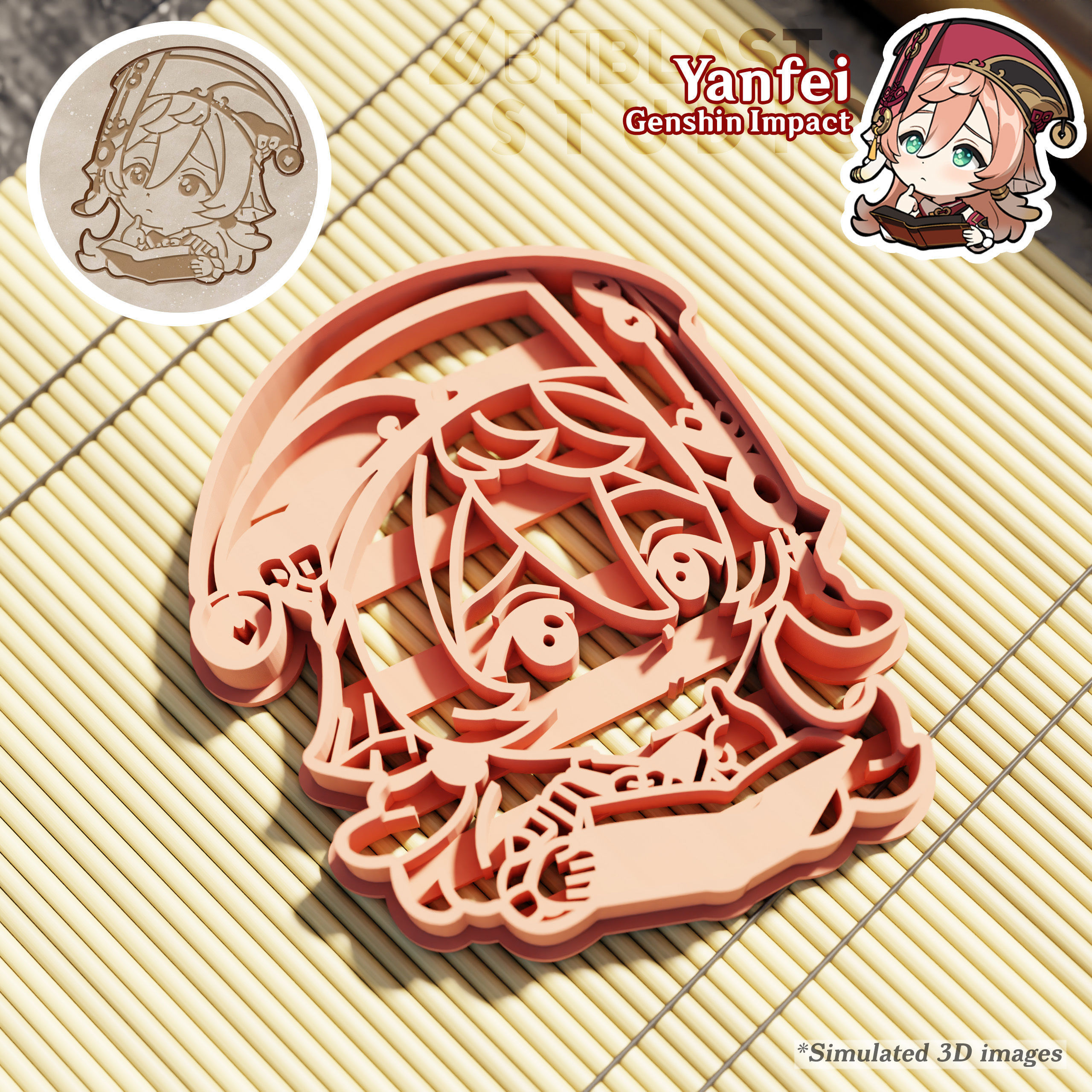 Genshin Impact Cookie Cutters Pack 5 3D model 3D printable | CGTrader