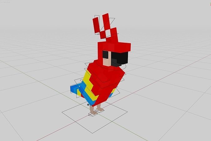 3D model Minecraft Parrot VR / AR / low-poly | CGTrader