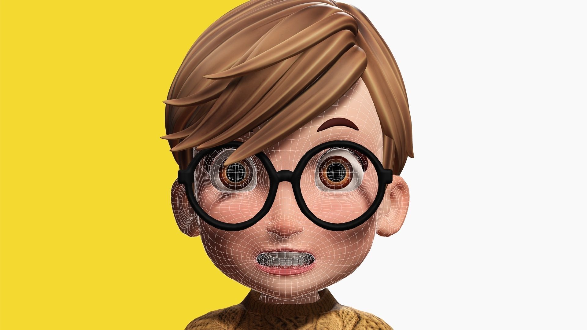 3D model Brother Cartoon man Rigged 3D model Real Time male 3D toon VR ...