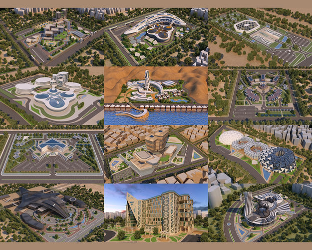 12 Architecture 3D Projects - 2D Drawings - Collection 01 | CGTrader