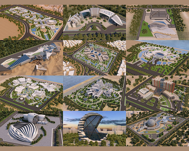 12 Architecture 3D Projects - 2D Drawings - Collection 02 | CGTrader