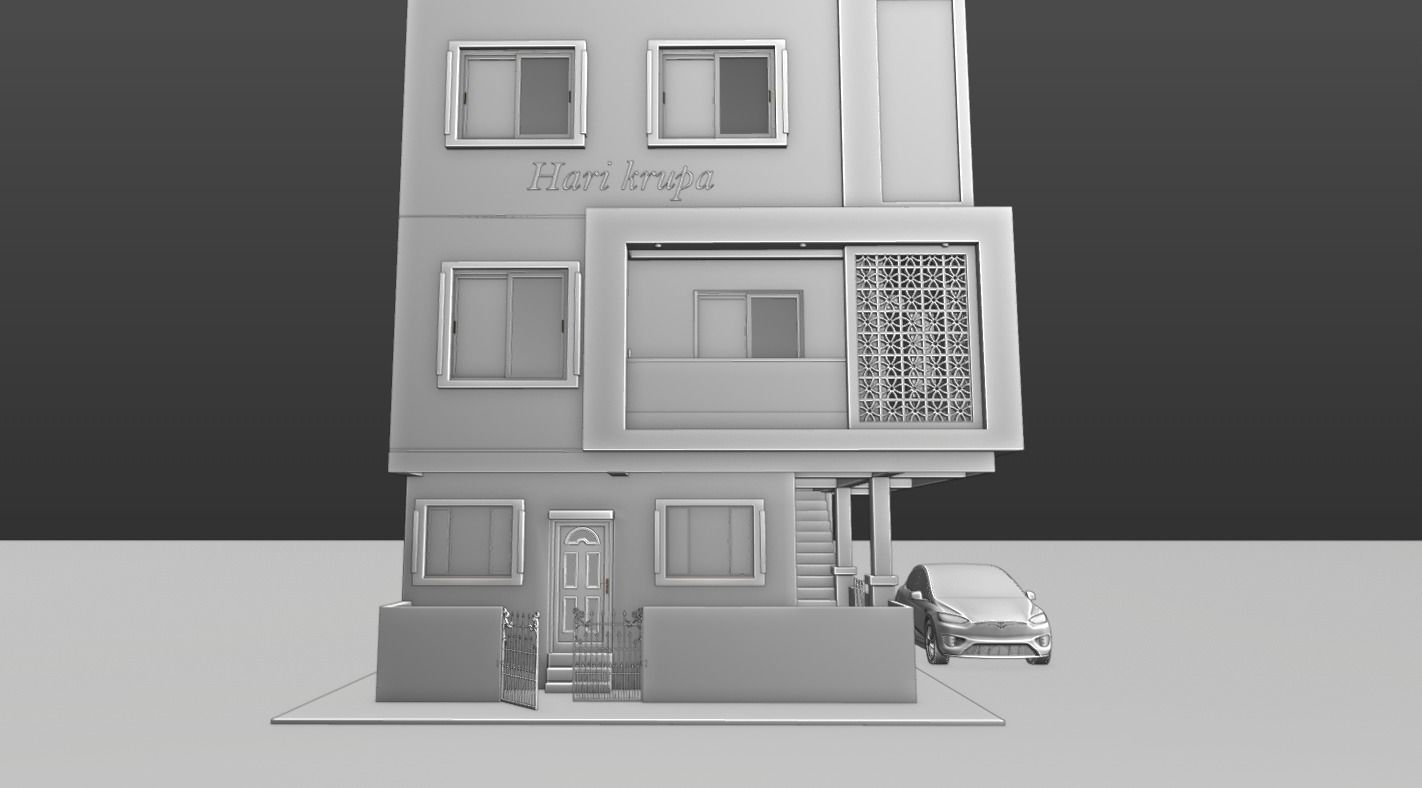 House elevation 3d Model 3D model | CGTrader