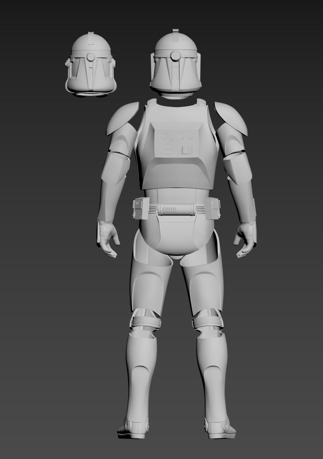 Star Wars Clone Trooper phase1 phase2 OneSix 12 inch Armor 3D model 3D ...