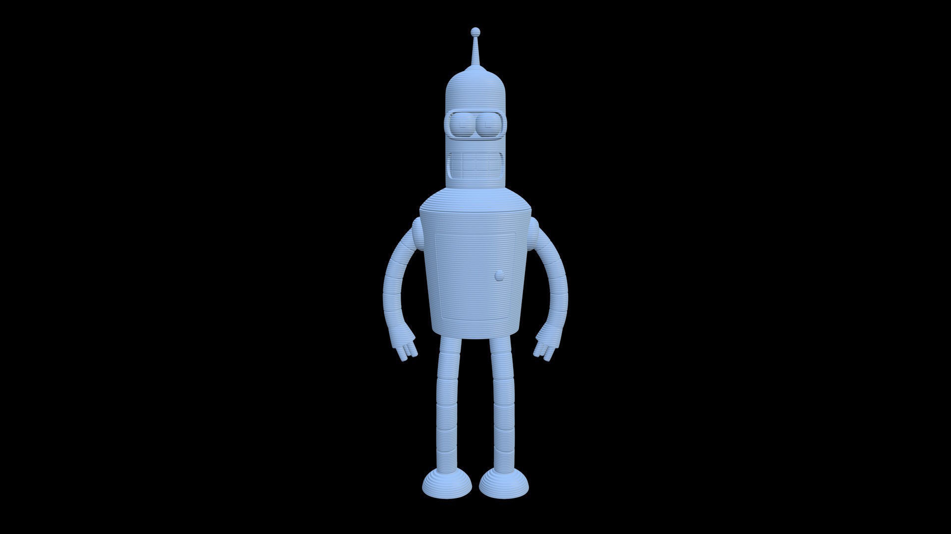 Cartoon Futurama Bender Figure 3D model 3D printable | CGTrader