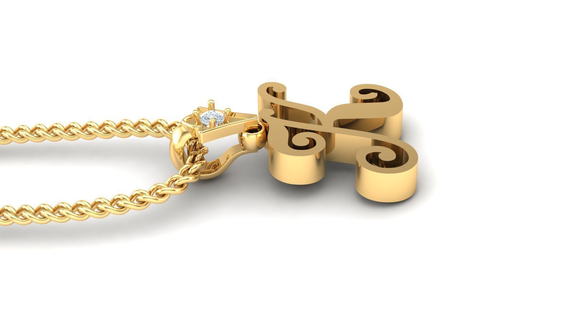 Alphabet Version 3 Letter K 3D model 3D printable | CGTrader