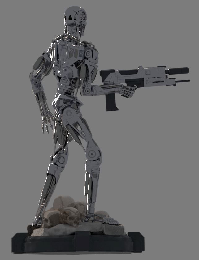 T-800 Terminator 2 Judgment Day High Detal 3D model 3D printable | CGTrader