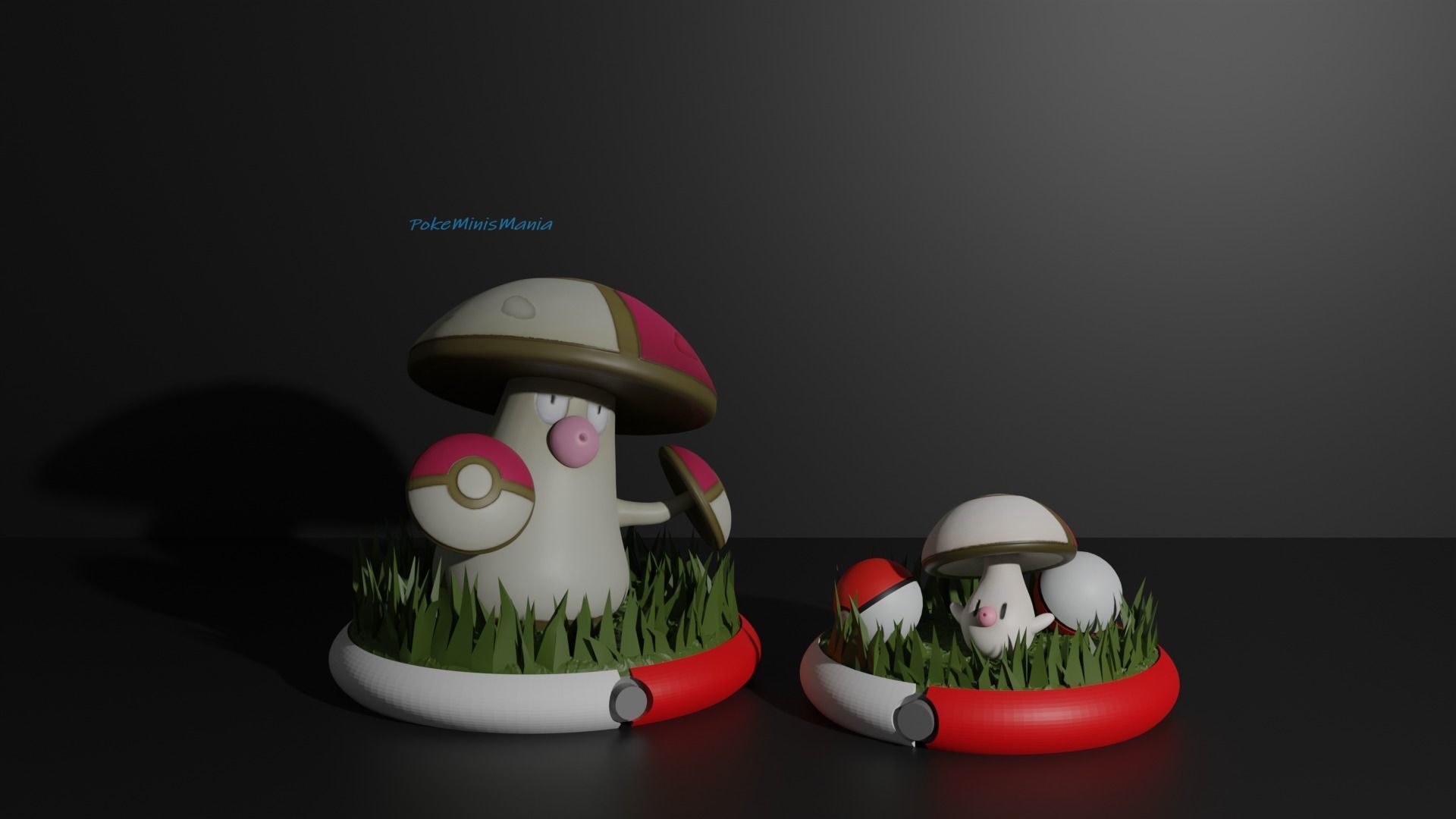 Foongus and Amoonguss 3D print model 3D model 3D printable | CGTrader