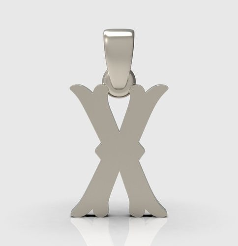 Alphabet Latin X 3D model 3D printable | CGTrader