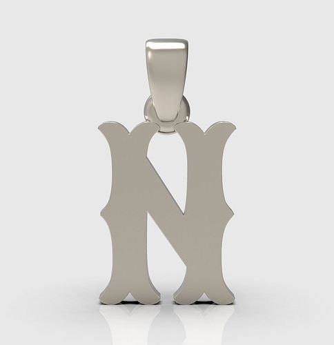 Alphabet Latin N 3D model 3D printable | CGTrader