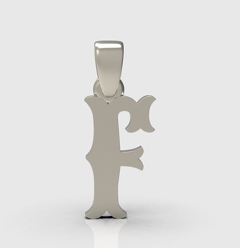 Alphabet Latin F 3D model 3D printable | CGTrader