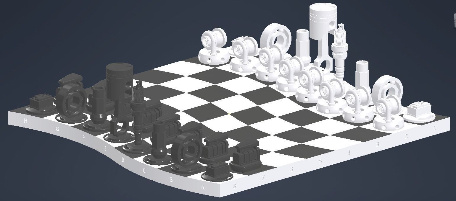 CAR CHESS 3D model 3D printable | CGTrader