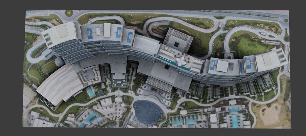 3D model The Royal Atlantis Residences Dubai 3D low-poly model VR / AR ...