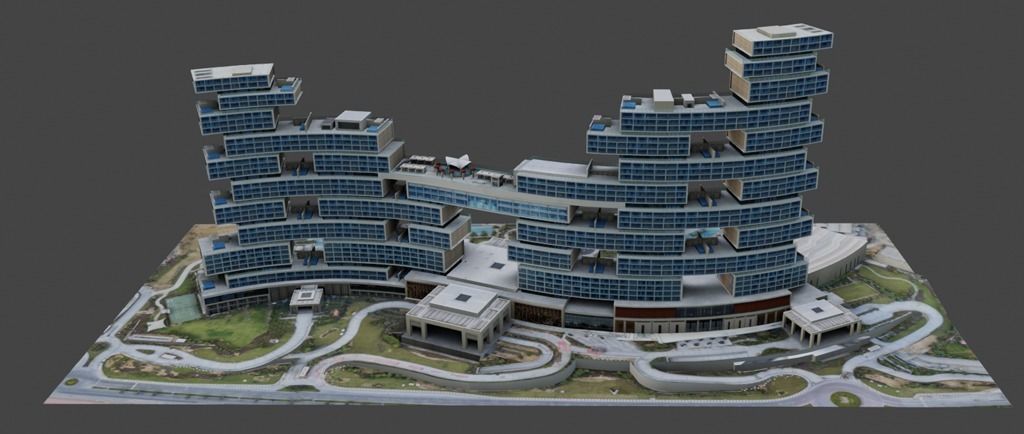 3D model The Royal Atlantis Residences Dubai 3D low-poly model VR / AR ...